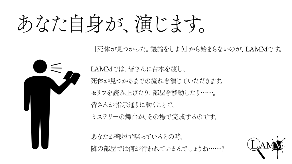 ライブアクション・マーダーミステリー(LAMM)について | Leonids